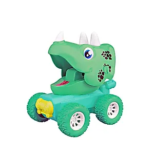 ZHFUYS Dinosaur Toy,Press & go car Toy Push and go Dino Toy car for 2 3 4 5 Year Old Boys Girls Kids Toy(Wheel Color Random)