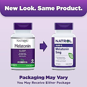 Natrol Melatonin 5 mg, Dietary Supplement for Restful Sleep, Sleep Supplements for Adults, 60 Melatonin Tablets, 60 Day Supply