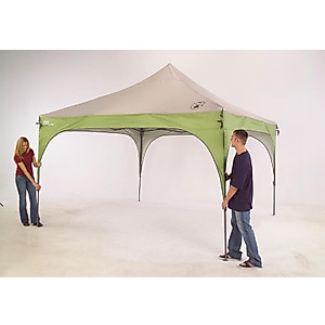 Coleman Canopy Sun Shelter with Instant Setup, Sun Shelter with Wheeled Carry Bag Sets Up in About 3 Mins, 7x5ft, 10x10ft, or 12x12ft Canopy for Sporting Events, Tailgating, Camping, & More
