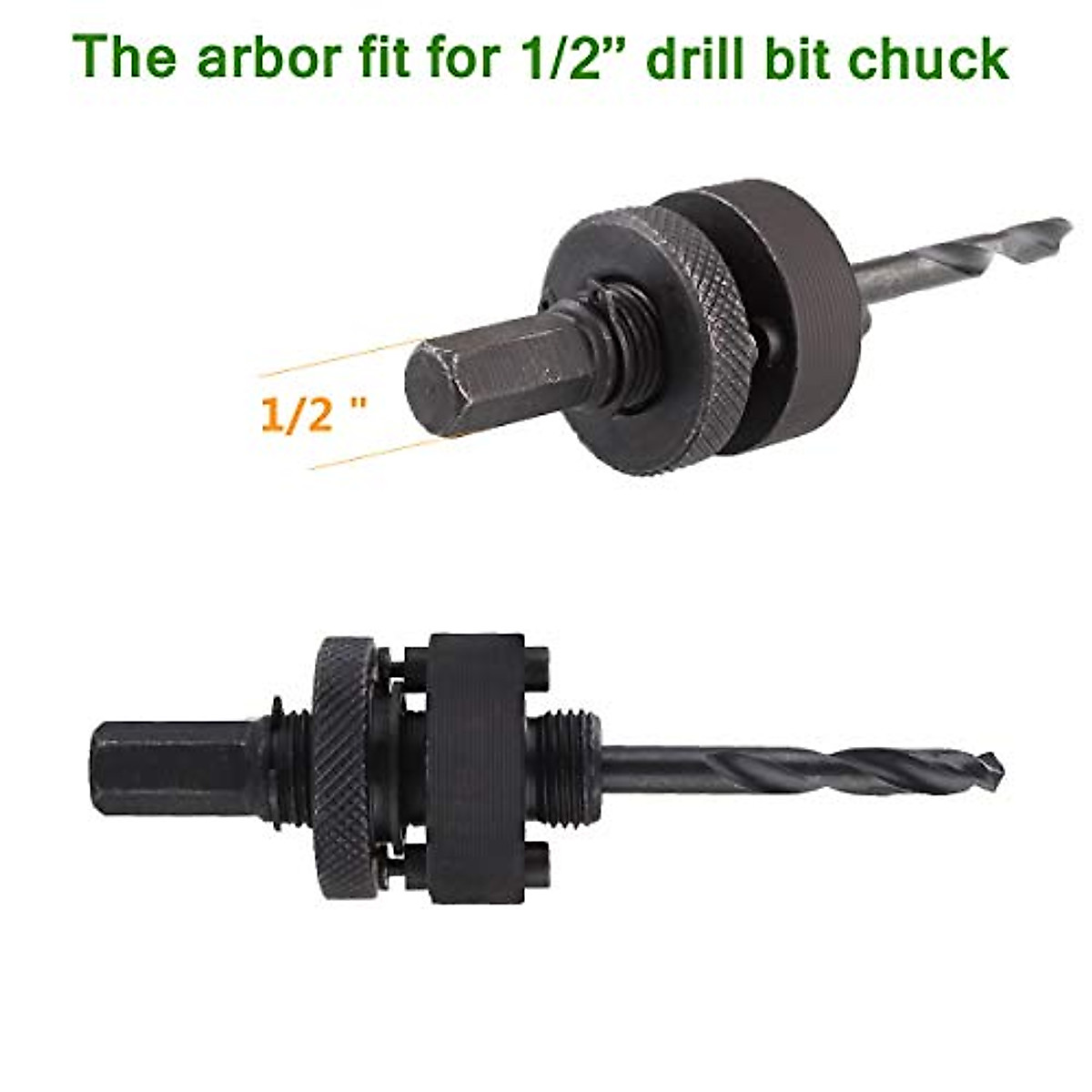 6 inch Hole Saw for Cornhole Boards 152mm Corn Hole Drilling Cutter Heavy Duty Bi-Metal Steel Blade & Hex Shank Drill Bit Adapter By STARVAST for Cutting Cornhole Game, Home Improvement (Black)