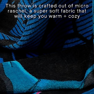 Franco WB Blue Beetle Movie Kids Bedding Super Soft Micro Raschel Throw, 46 in x 60 in, (Official Licensed Product)