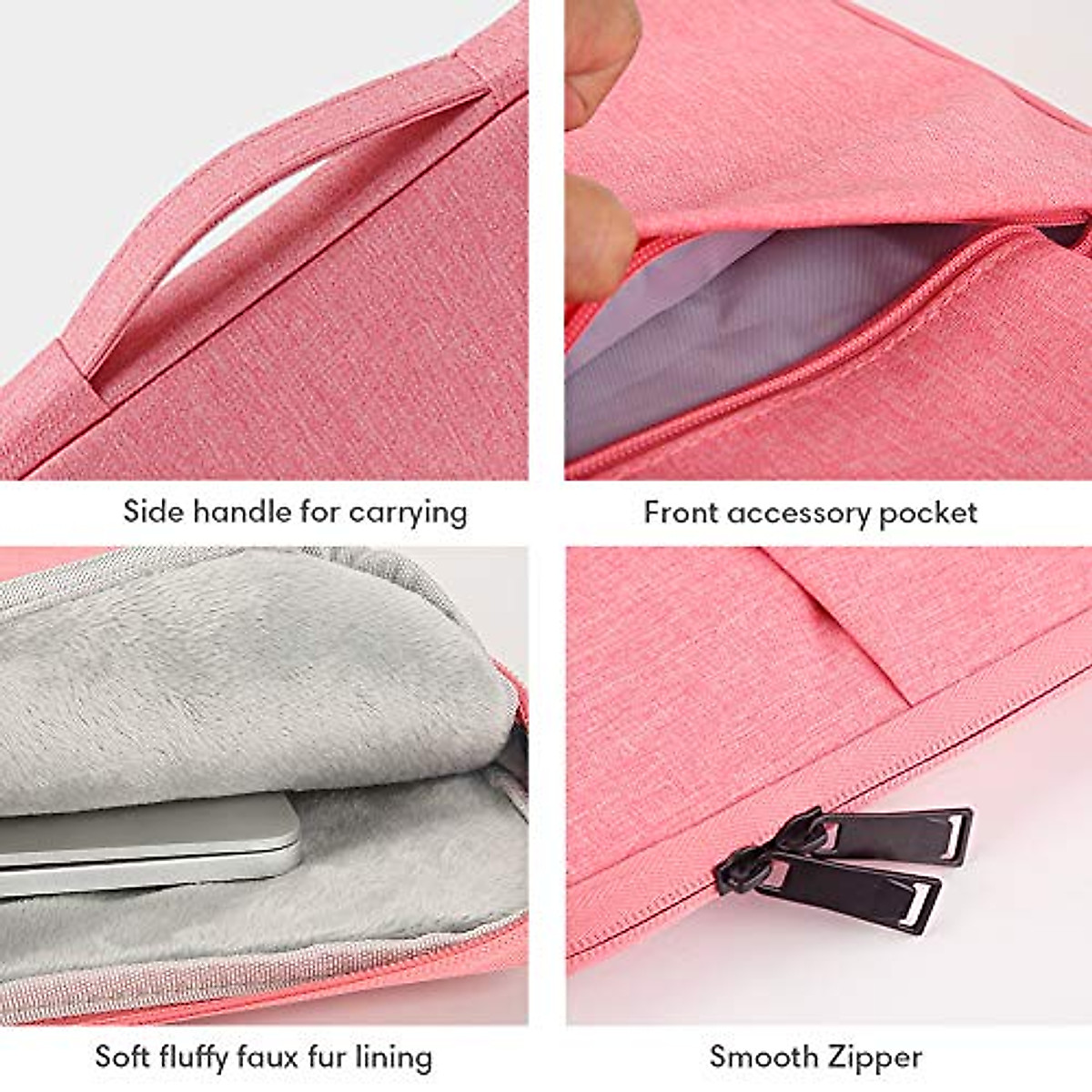 Graphics Drawing Tablet Carrying Case Sleeve for XP-Pen Deco 01 V2, Artist 12 Pro, Huion H610 Pro, Wacom Cintiq Pro 13, VEIKK A30 A50 (Pink)