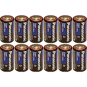 Panasonic Heavy Duty D Batteries X 12