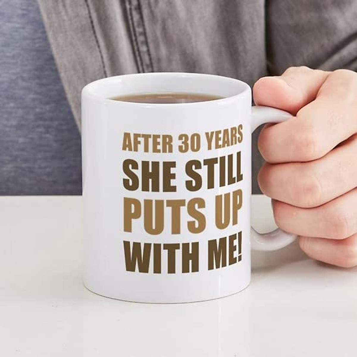 CafePress 30Th Anniversary Humor For Men Mug Ceramic Coffee Mug, Tea Cup 11 oz