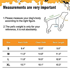 Filhome Halloween Dog Dresses, Pumpkin Spider Web Puppy Clothes Pet Costumes Outfits Dog Halloween Skirt for Halloween Party (Pumpkin, M)