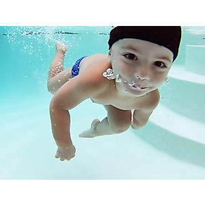 Cressi Baby Infant Soft Reusable Swim Diaper, Blue, Medium (9/12 Months)