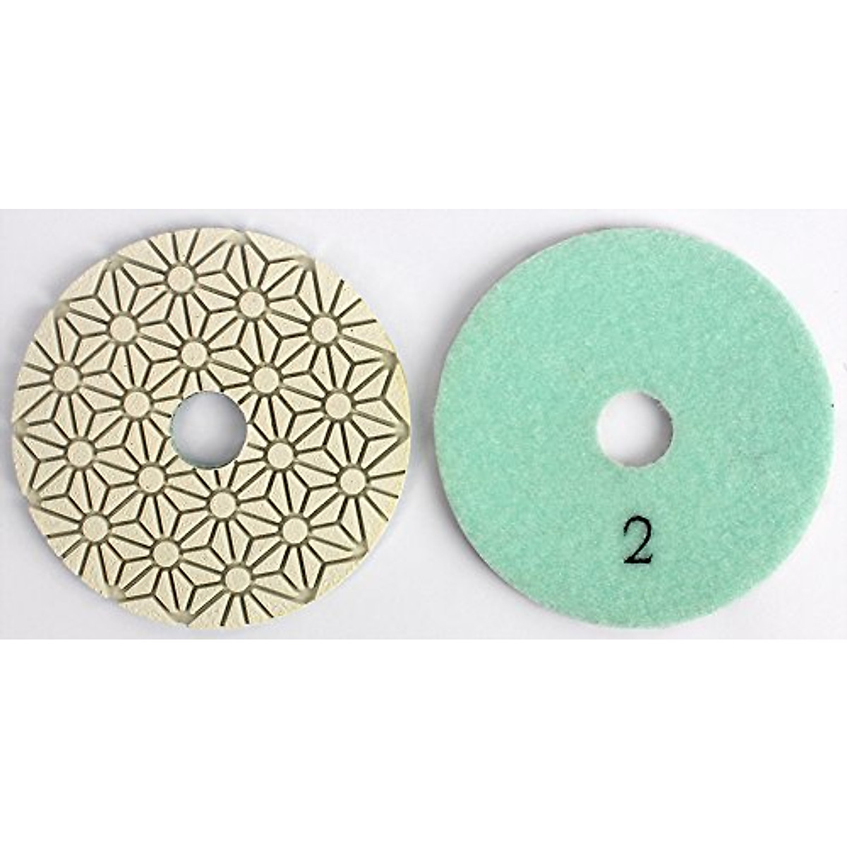 Z-LION 4" Inch Wet 3 Step Diamond Polishing Pad Abrasive Disc for Granit Marble Concrete Flexible Grinding