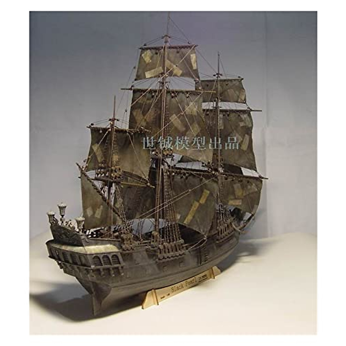 3D Pirate Wooden Kits 1: 96 Pirates of The Caribbean Black Pearl Wooden Sailboat Model Kit Collection Ornaments Display