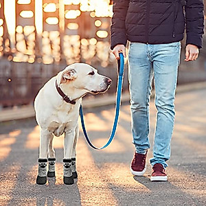 KOOLTAIL Anti Slip Dog Socks - Outdoor Dog Boots Waterproof Dog Shoes Paw Protector with Strap Traction Control for Hardwood Floors