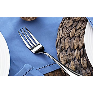 Artaste 59342 Rain 18/10 Stainless Steel Salad Fork, 7", Set of 12, Silver