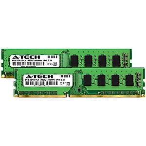 A-Tech 16GB Kit (2x8GB) DDR3 1866MHz PC3-14900 CL13 UDIMM 2Rx8 1.5V Non-ECC DIMM 240-Pin Desktop RAM Memory Upgrade Modules