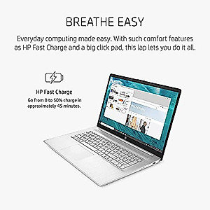 HP Pavilion Laptop (2021 Latest Model), 17.3" HD+ Narrow Bezel Touchscreen, AMD Ryzen 5 5500U Processor (Beats i7-1185G7), 32GB RAM, 1TB SSD, Long Battery Life, Win 10