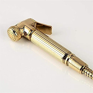 JIYTG Toilet Bidet All Copper and Cold Women's Toilet Toilet Angle Valve Spray Gun Set Bidet Bidet Bidet