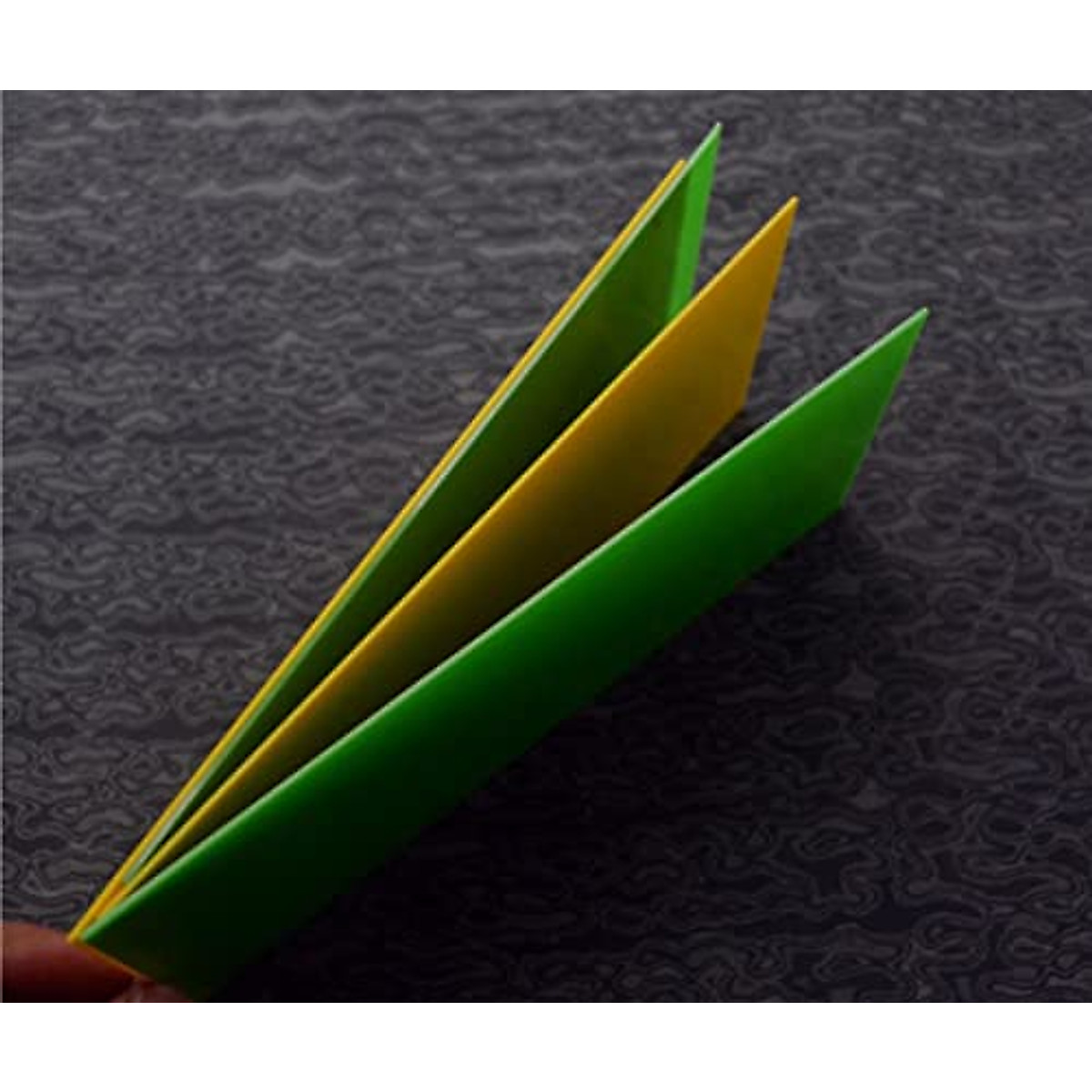 GROWRS 3 pieces of G10 steel paper knife handle patch material knife handle gasket yellow steel paper