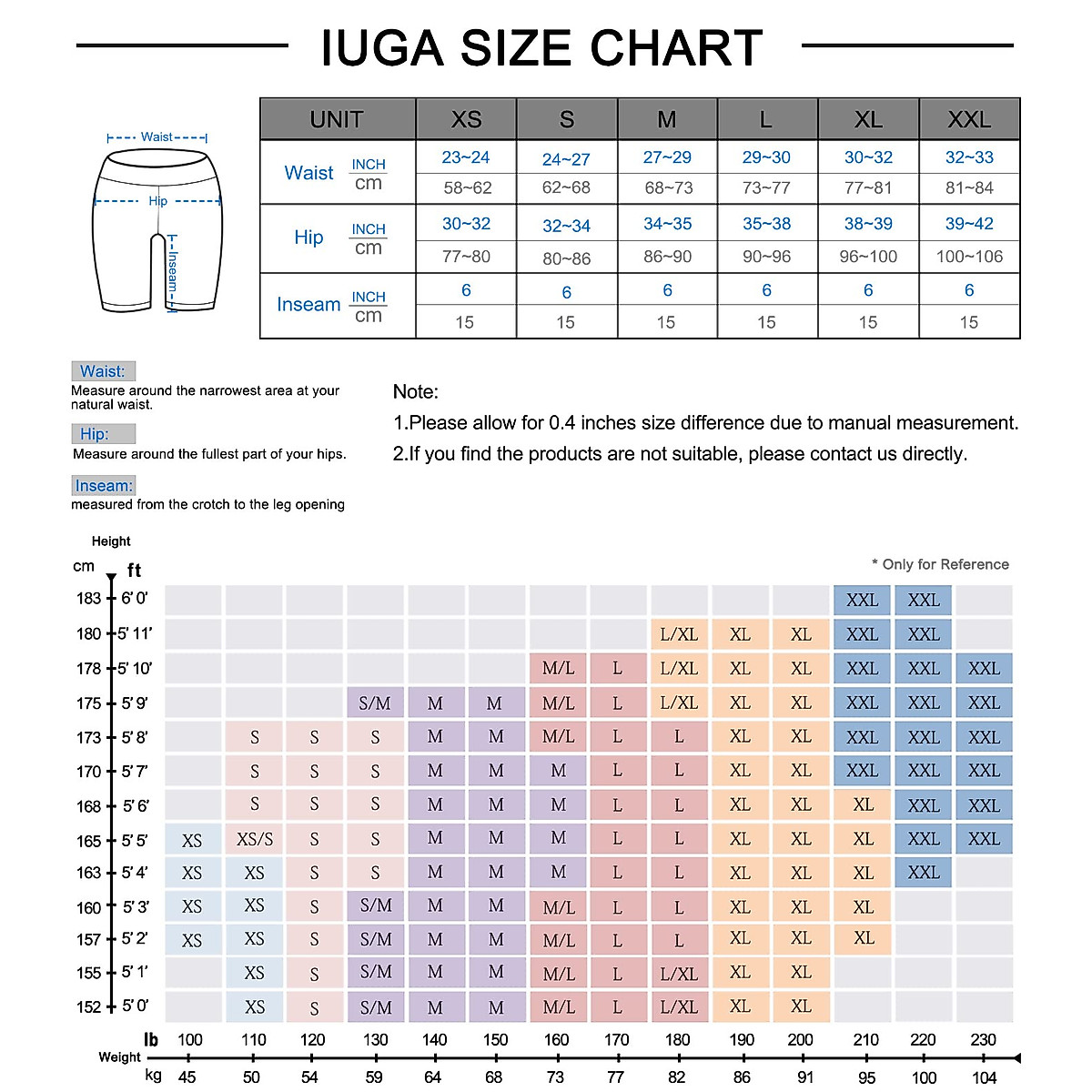 IUGA Premium Pants Set (Size Medium)- includes 1 Capri Leggings for Women with Pockets，1 Biker Shorts Women with Pockets Workout Yoga Shorts
