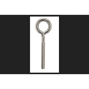 Hampton 1/4 in. x 3 in. L Stainless Steel Eyebolt Nut Included