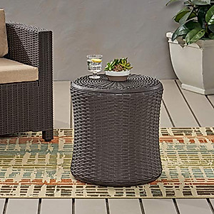 Christopher Knight Home Wallice Outdoor Patio Table, Dark Brown