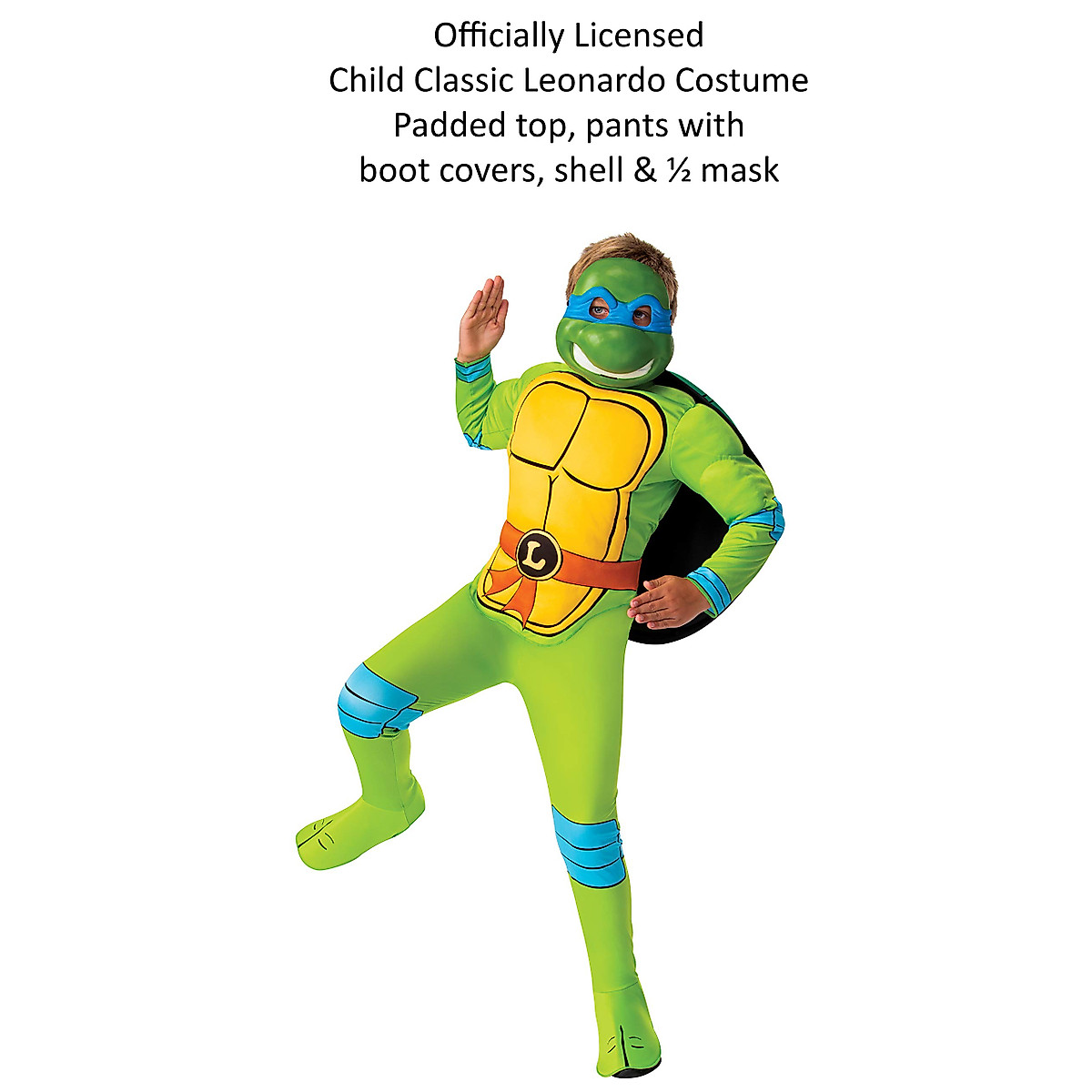 Rubies Boy's Nickelodeon Retro Classic Teenage Mutant Ninja Turtles Leonardo Costume, Large for Themed Parties and Halloween