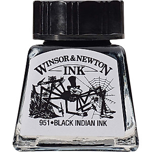 Winsor & Newton Drawing Ink, 14ml Bottle, Black Indian