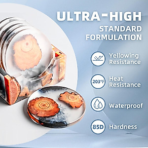 TAKIMO 68oz Crystal Clear Resin Kit,No Bubble & Not Yellowing Epoxy Resin for Coating, Casting, Table Top,DIY, Bar Top, River Tables, Resin Art, Wood with High Gloss Finish