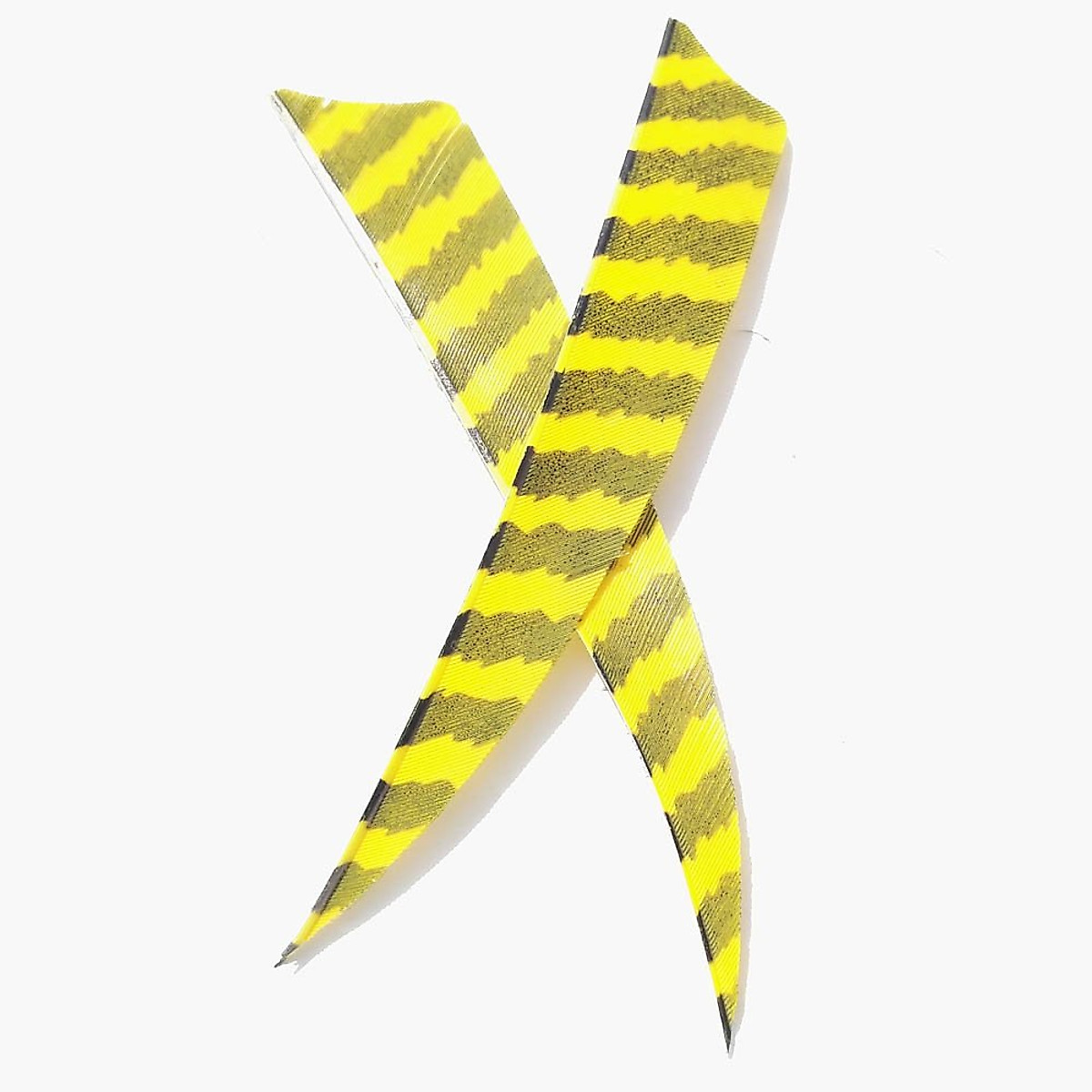 AMEYXGS 50 Pcs Archery Turkey Feather Fletching 4 Inch 5 Inch Natural Feather Fletching DIY Arrows Fletching Right Wings Vanes for Hunting Arrow Accessories (5inch, Yellow)