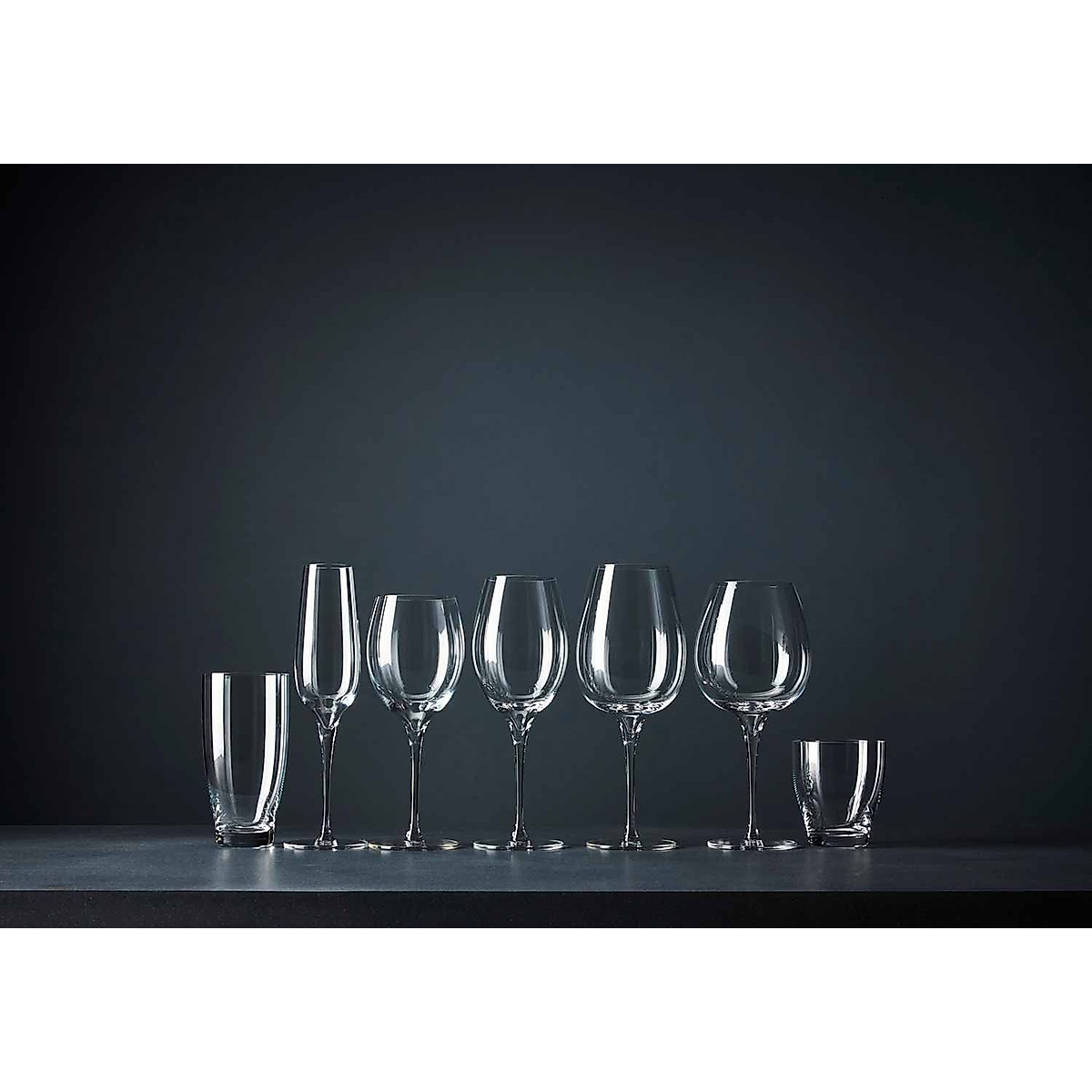 nambe Vie Chardonnay Wine Glasses | Long Stem White Wine Glasses for Viognier and Chardonnay | Set of 2 Clear Glasses | 18 Ounces Each | Designed by Neil Cohen