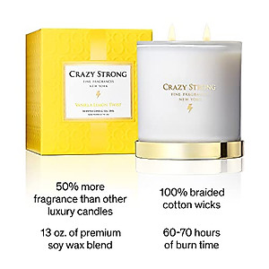 Crazy Strong Vanilla Lemon Candle | 13 oz. 2-Wick Scented Candle