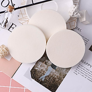 RUITASA 25Pcs Makeup Sponge Cosmetic Puff Use for Dry and Wet Cosmetics Blush Applicators Round Sponges Foundation