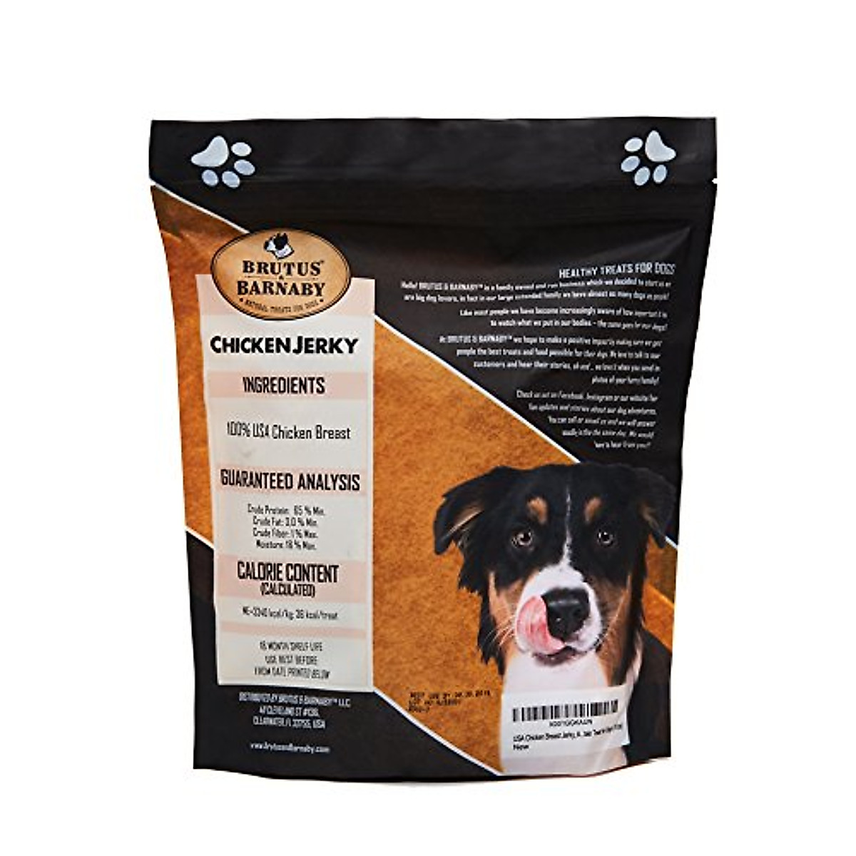 BRUTUS & BARNABY Chicken Jerky Dog Treats- Dehydrated, Crunchy USA Premium Fillets, Grain-Free, Preservative-Free, No Fillers. All Natural Chicken Strips are Great for Dogs and Cats- 32oz