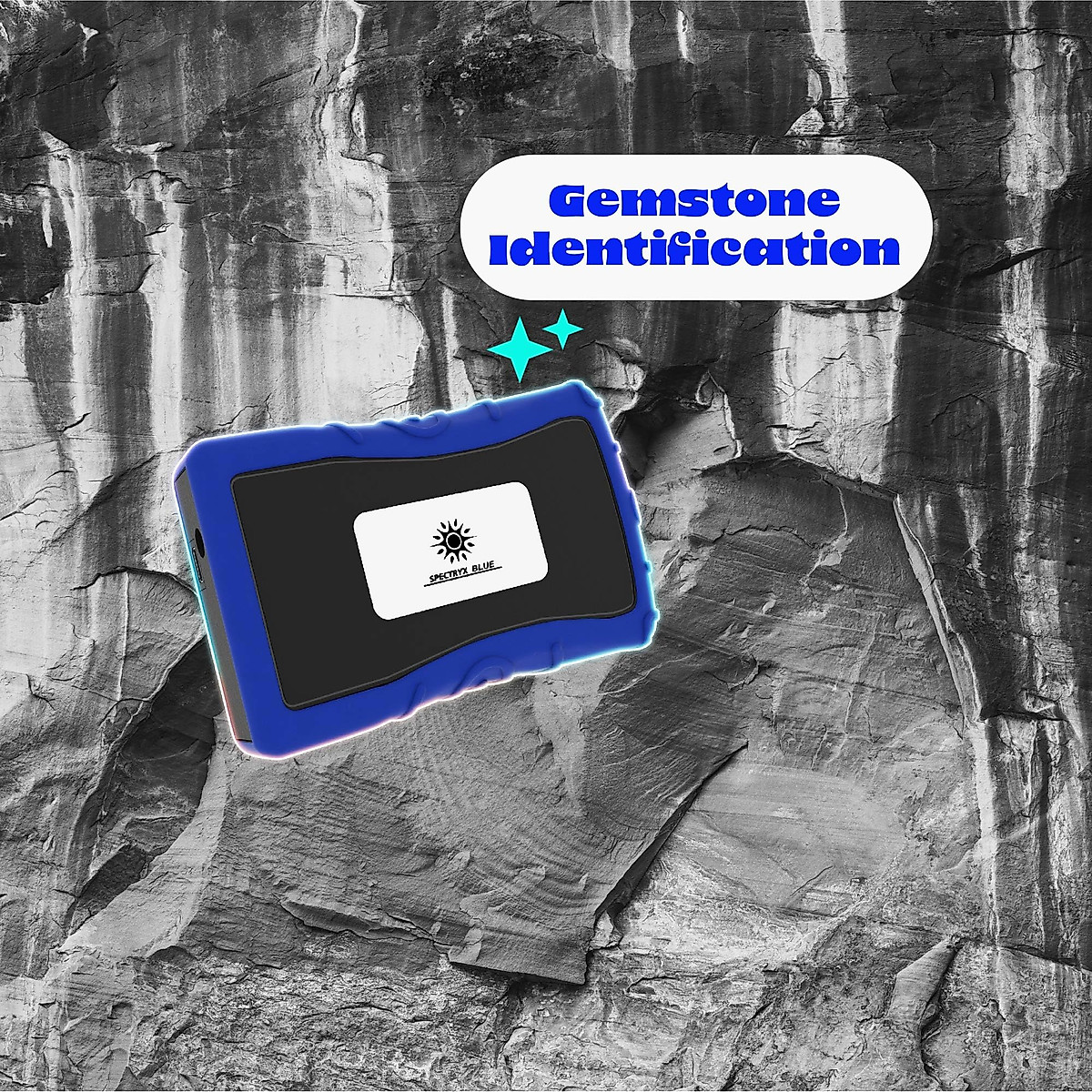 Generic Spectryx Blue Mobile Educational Spectrometer - Bluetooth-Enabled, High Precision 350-850nm Wavelength, Portable for Gemstone Identification, Fluorescence, Chemistry Labs with CMOS Sensor