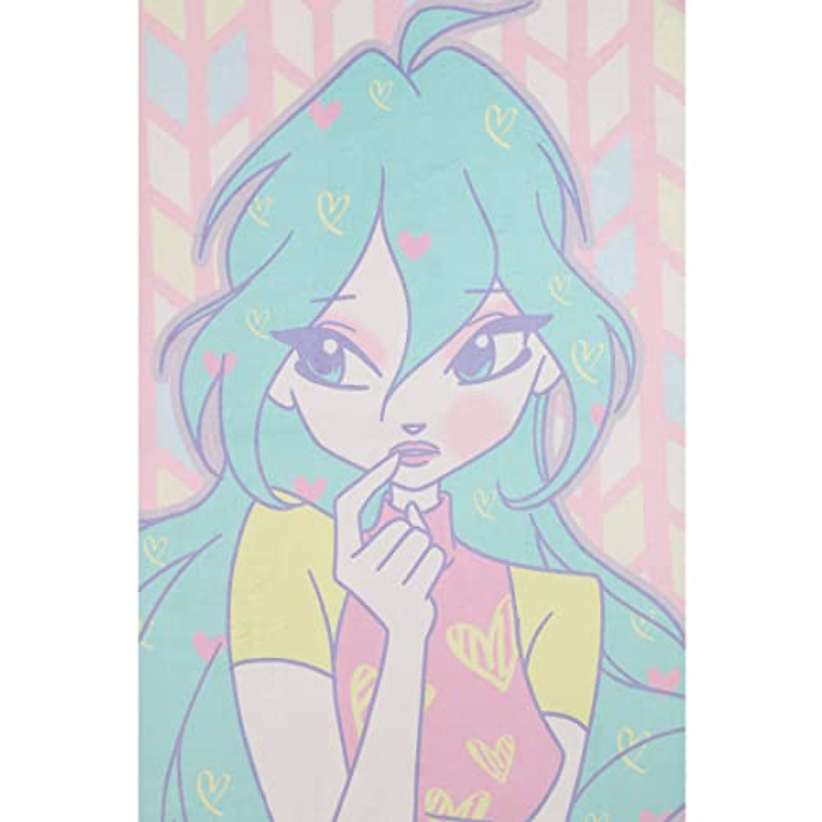 Winx Club Large Bloom-Print Beach Swim Pool Bath Towel 56 x 30 inches Light Weight Quick Drying (Pink)