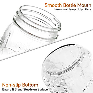 Showvigor 2 Pack Wide Mouth Mason Jars 16oz Glass Canning Jars with Airtight Lids for Preserving, Jam, Honey, Jelly, Wedding Favors, Sauces, Meal Prep, Overnight Oats, Salad, Yogurt