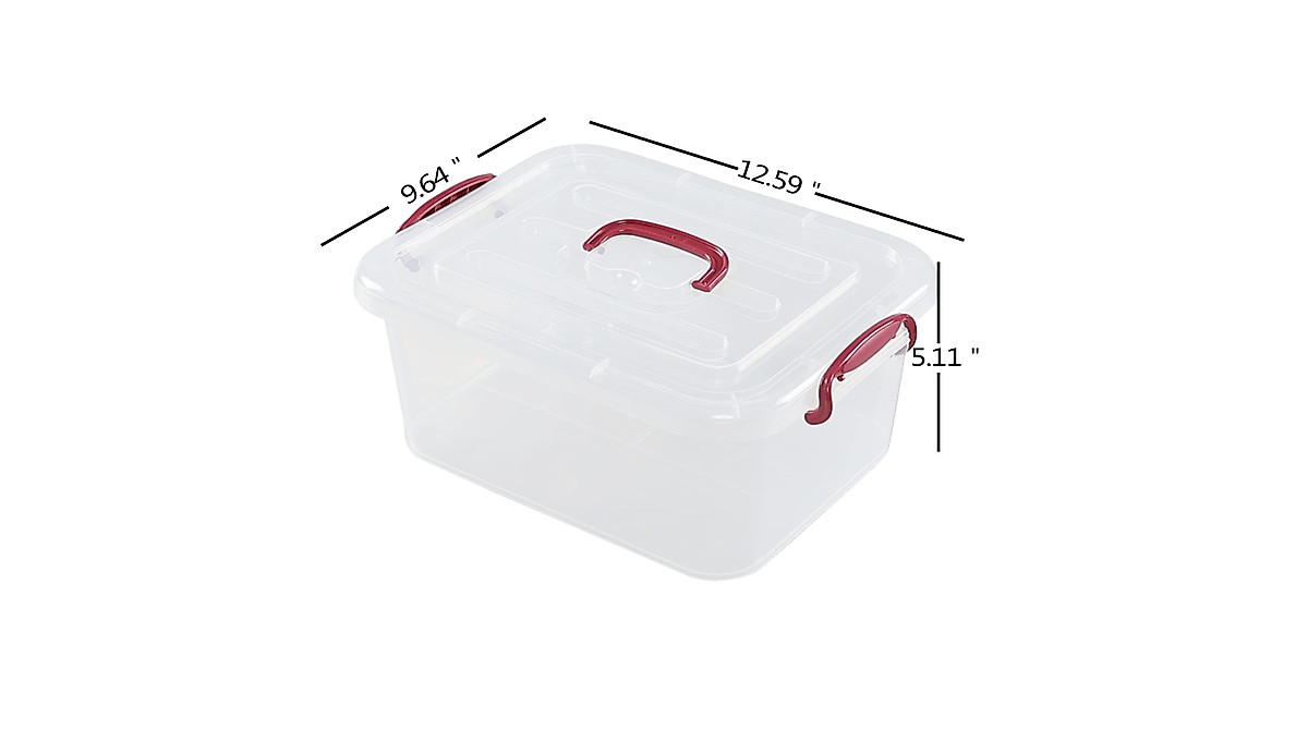 Bblina Clear Storage Boxes - 8L Latching Containers