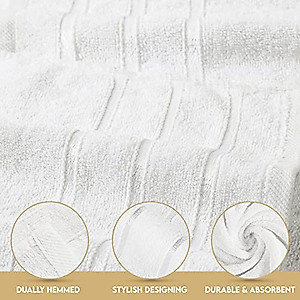Utopia Towels - 6 Pack Viscose Hand Towels Set, (16 x 28 inches) 100% Ring Spun Cotton, Ultra Soft and Highly Absorbent 600GSM Towels for Bathroom, Gym, Shower, Hotel, and Spa (White)