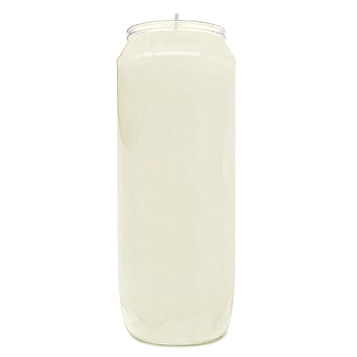 9 Day White Prayer Candles, 10 Pack - 7" Tall Pillar Candles for Religious, Memorial, Party Decor, Vigil and Emergency Use - Vegetable Oil Wax in Plastic Jar Container - by Hyoola