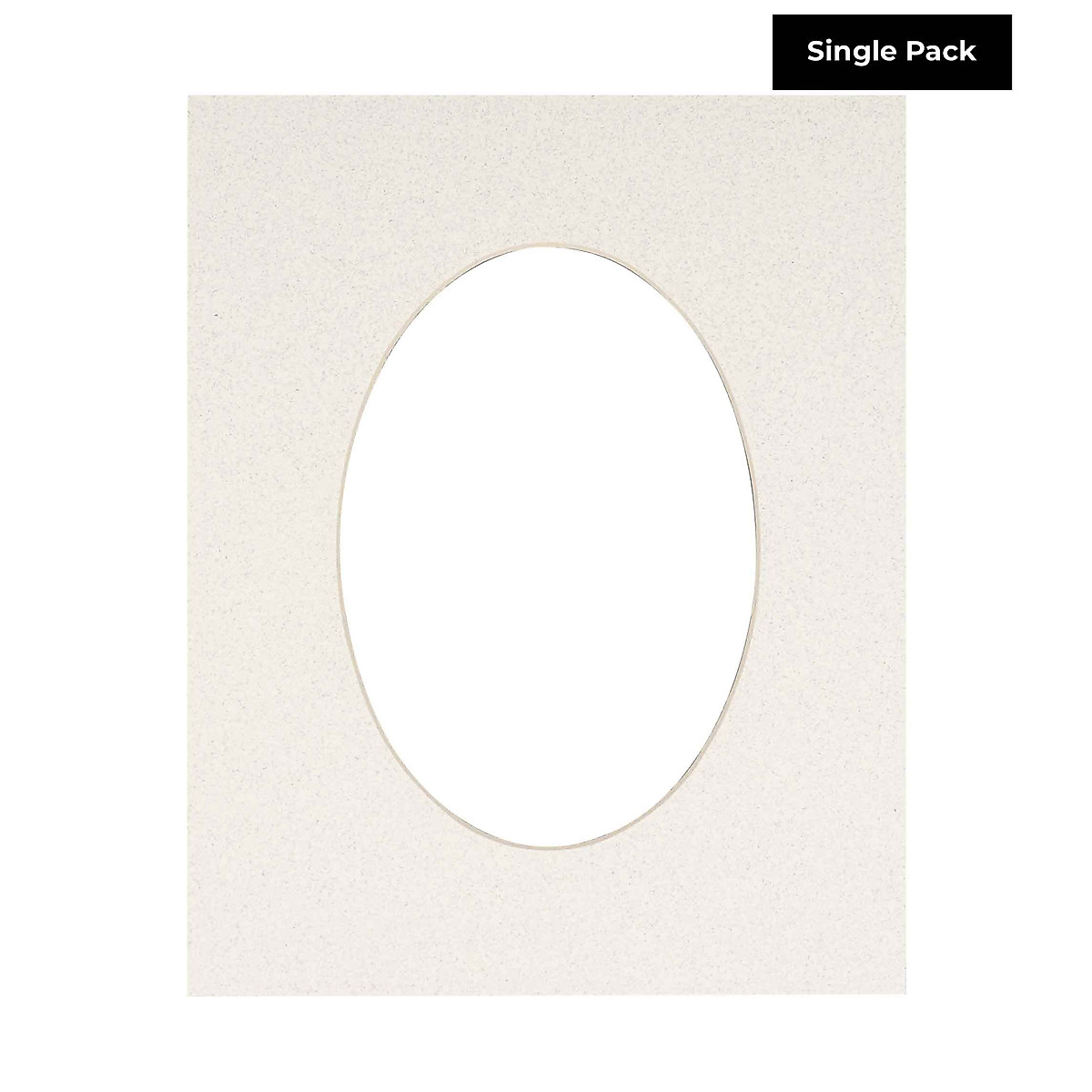 CountryArtHouse Oyster Shell White Acid Free 11.7x16.5 Oval Picture Frame Mat with White Core Bevel Cut for 11x13.5 Pictures - Fits 11.7x16.5 Frame - Pack of 1 Matboard