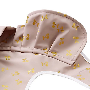 PandaEar PU Waterproof Baby Feeding Bib Toddler Bibs with Food Catcher for Babies and Infants