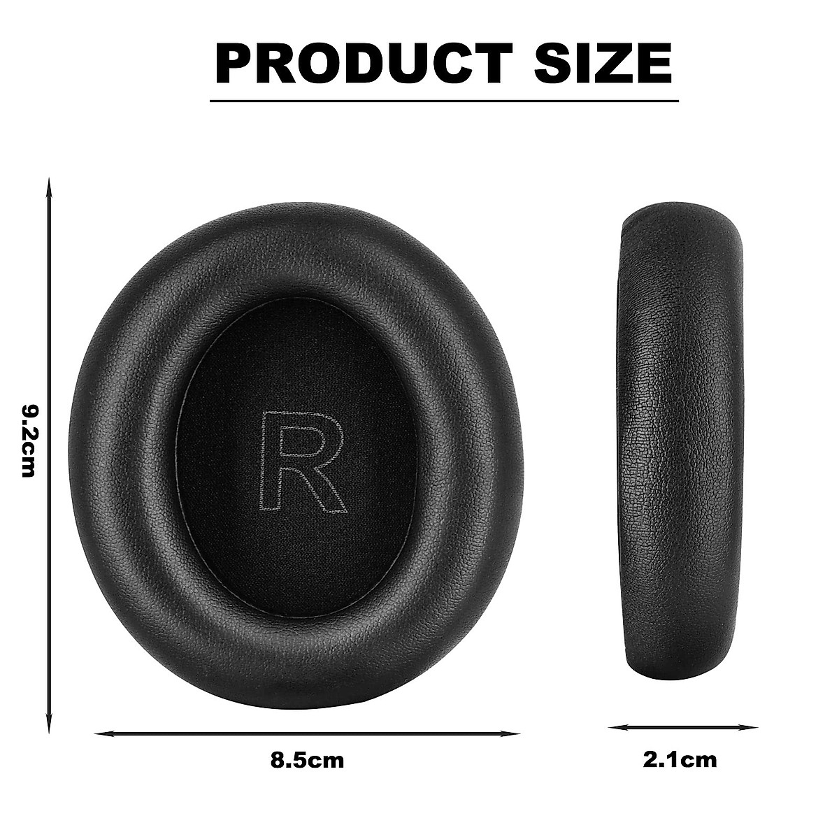 XBERSTAR Professional Headphones Ear Pads Cushions Replacement -earpads for Soundcore Life Q30 / Q35 BT Headset (Black)