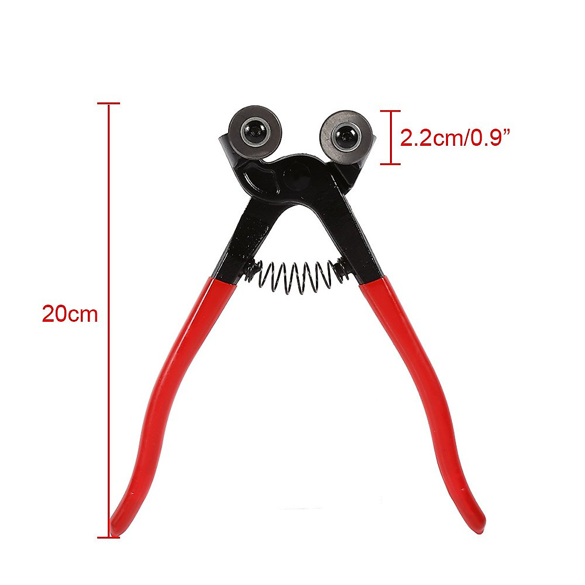 Mosaic Tools, 200mm Heavy Duty Glass Mosaic Cut Nippers Ceramic Tile Wheel Wheeled Cutter Pliers Tool for Glasss Tile Ceramic Cutting