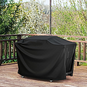 SHINESTAR Griddle Cover for Blackstone 28in Rangetop & 36in Airfryer Combo Griddle, Heavy Duty Waterproof 600D Polyester Fabric Cover with Large Air Vent and Fastening Strap, Black