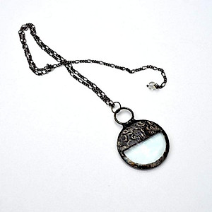 Magnifying Glass Necklace for Women, Steam Punk Goth Unisex Jewelry, Useful Magnifier Jewelry, Gift for Grandmother, Mom, Retiree, Artisan Hand Crafted by Bayou Glass Arts