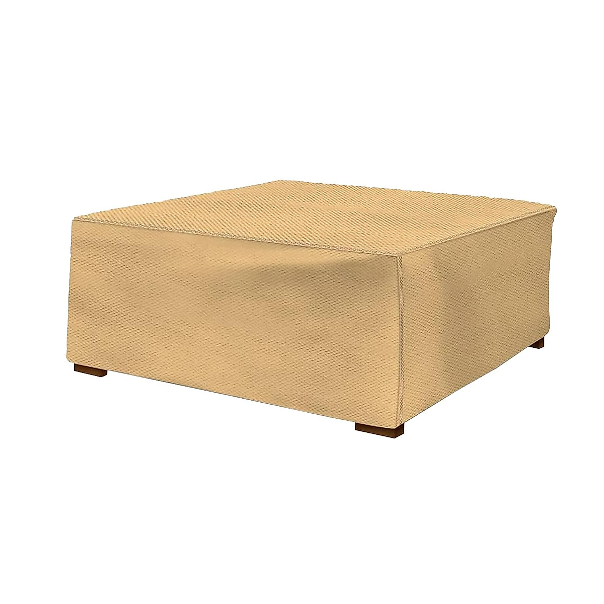 Extra Large Square Outdoor Side Table or Ottoman Cover - Outdoor Square Table Covers - Patio Ottoman Washable - Heavy Duty Furniture 36x36x16 Beige