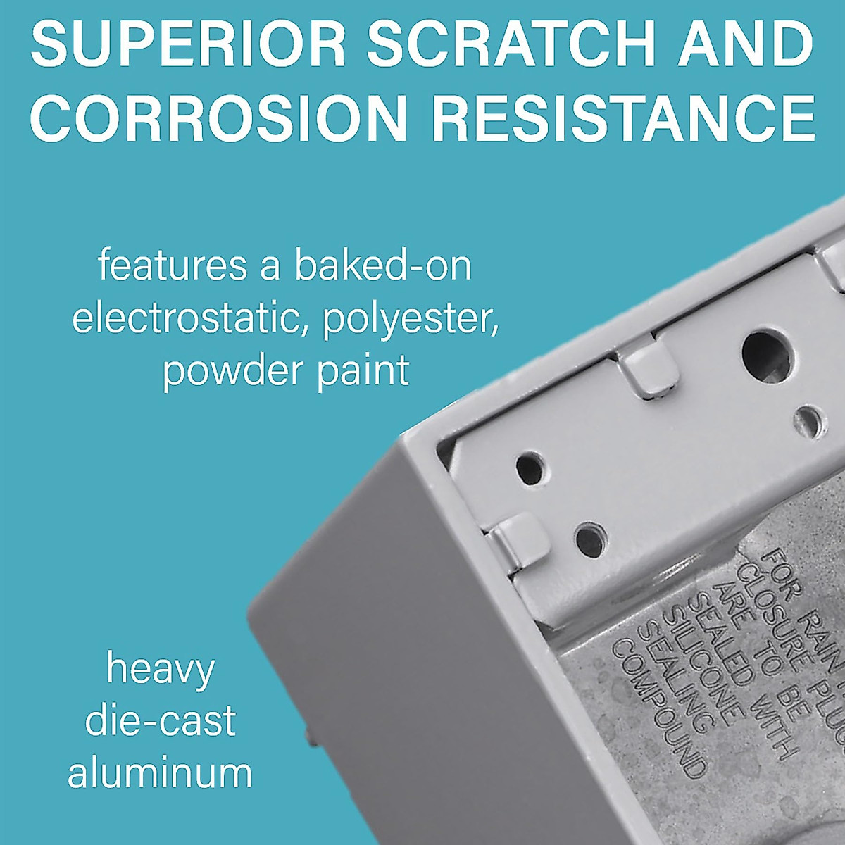 Legrand Pass & Seymour WPB342 Weatherproof Outdoor Box, 2 Gang, 4 Hole 3/4", 30.5 Cubic Inch, Gray (1 Count)