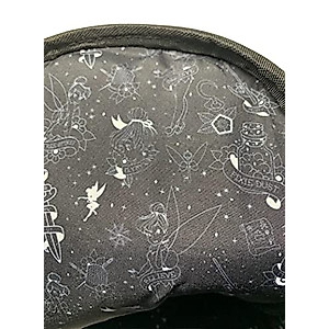 Loungefly Disney Peter Pan Tinkerbell Tattoo Print Womens Double Strap Shoulder Bag Purse
