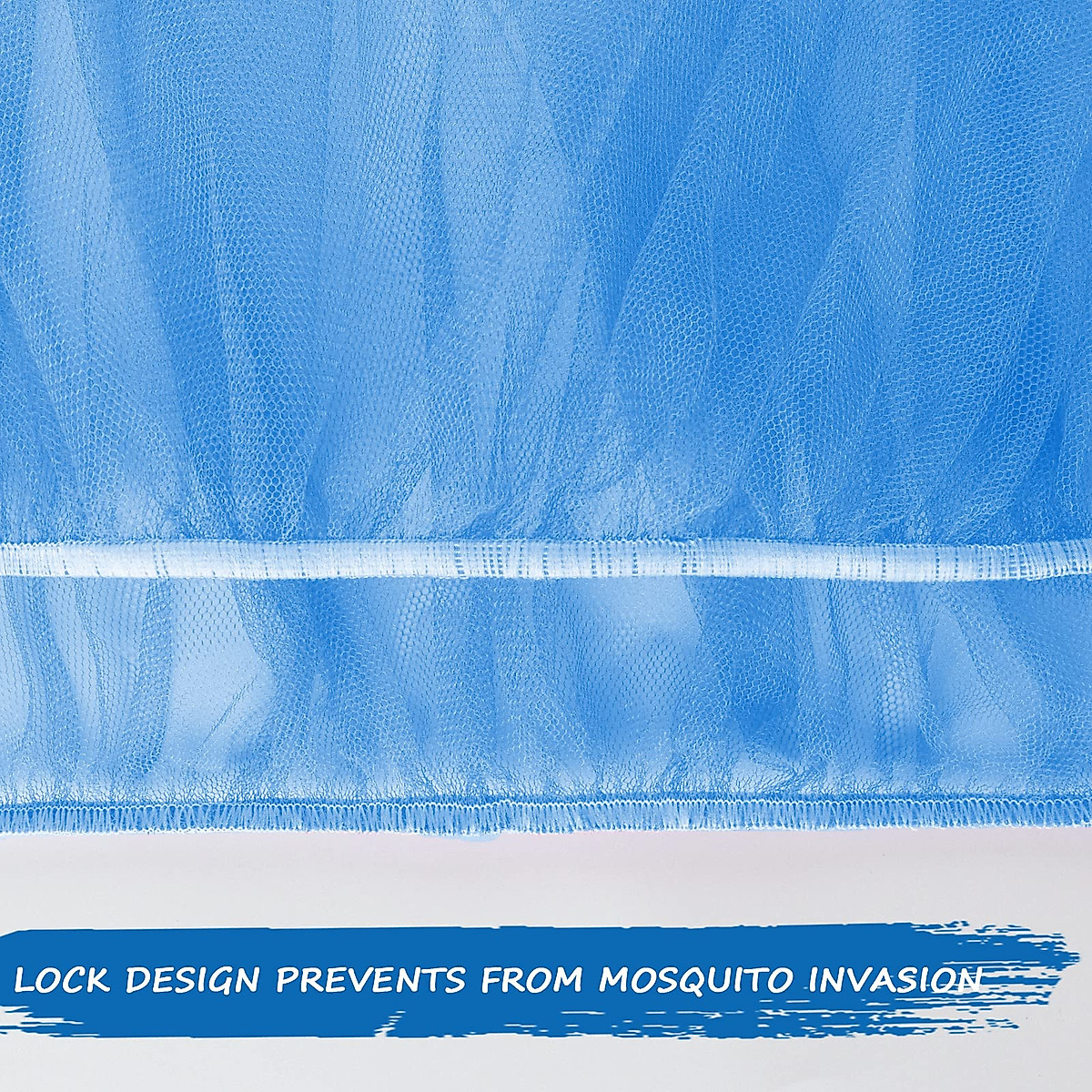 Mosquito Net for Stroller Baby Mosquito Net Perfect Bug Net for Strollers, Bassinets, Cradles, Playards, Pack N Plays and Portable Mini Crib, Baby Insect Netting, Blue
