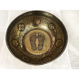 21 Inch Diameter Extra Large Standing Singing Bowl - Foot Carved Singing Bowls - Sound Therapy -Meditation -Yoga Session - Big Healing Bowls