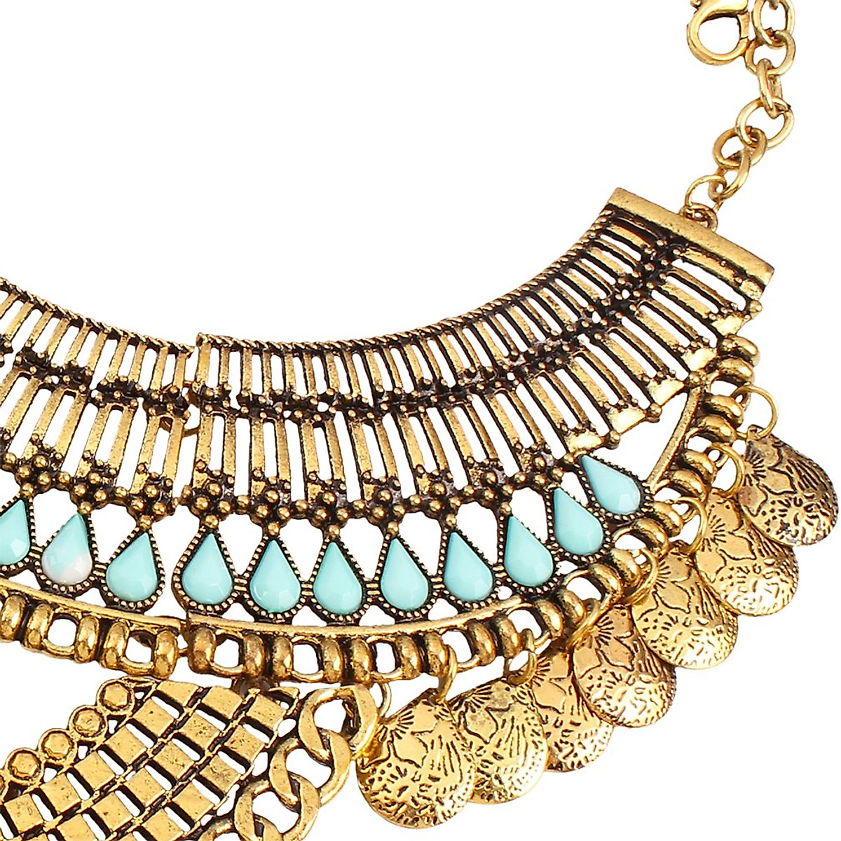 YAZILIND Ethnic Style Bib Statement Choker Collar Necklace for Women Jewelry