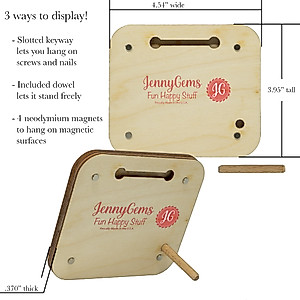 JennyGems Dog Feeding Reminder, Have I Been Fed, Dog Feeding Magnet, Feed Tracker AM PM, Wooden Reminder Slider for Fridge, Made in USA