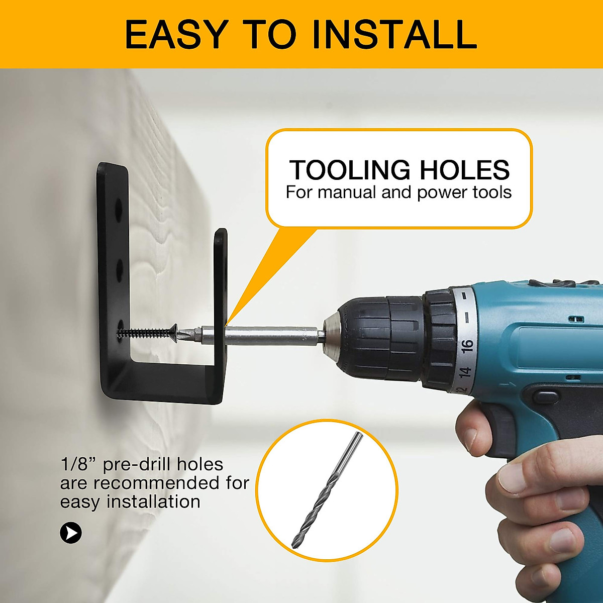 2x4 Door Barricade Brackets (2 pcs) | Drop Open Bar Holder Steel U Bracket for 2 by 4 Lumber as Security Door Reinforcement, Door Jammer, Tool Hanger for Your Home, Barn, Shed, Garage, Gate