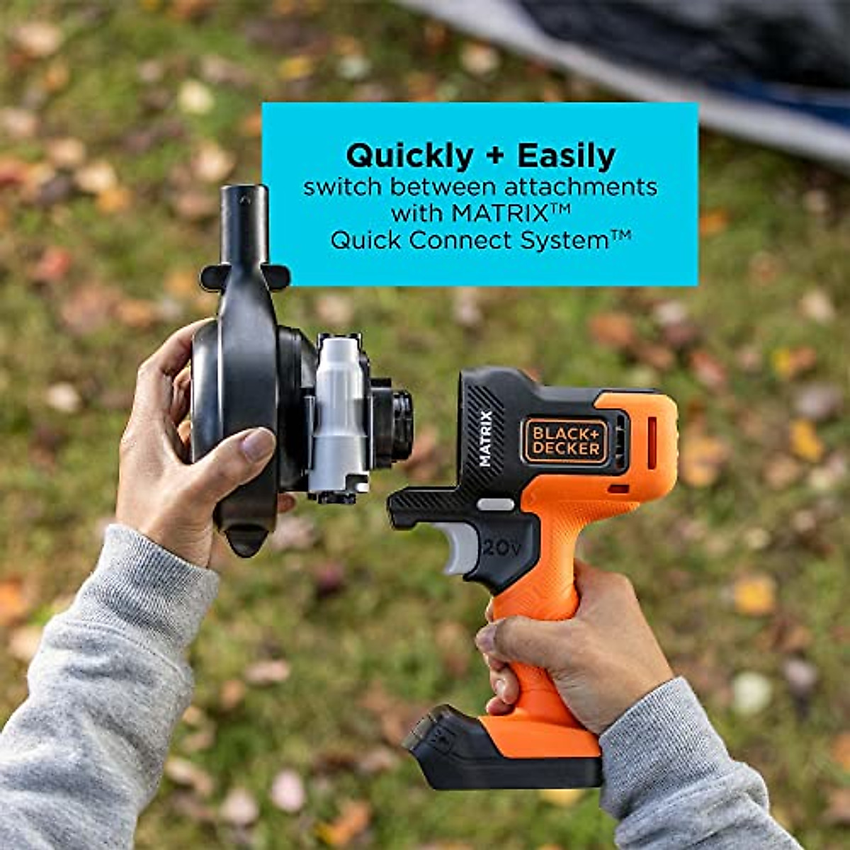 BLACK+DECKER MATRIX Inflator Attachment, High Volume for Balls, Air Mattresses and More (BDCMTHVIFF)